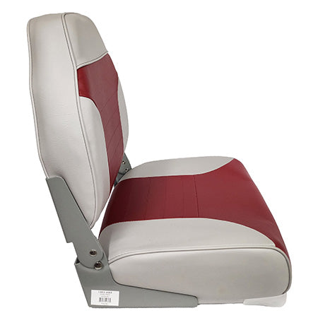 Fold Down High Back Boat Seat - Horizon Boat Seats - 1002-ABE GREY/RED ...