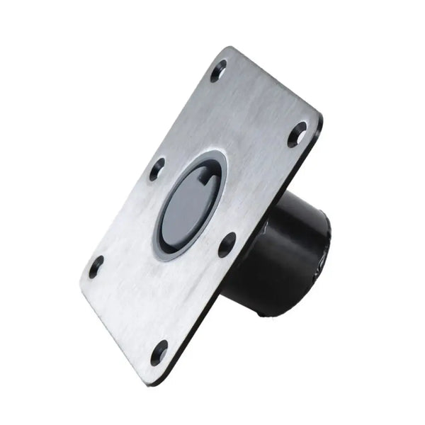 7" Square Base For Posipost 2-3/8" Keyed Removable Pedestal - Stainles ...