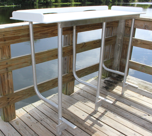Fish Cleaning Station Fillet Table Overhanging Dock 96" W x 24" D x 39 ...