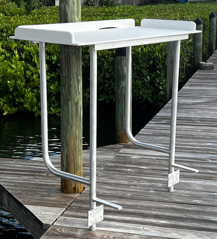 Fish Cleaning Station Fillet Table Overhanging Dock 96" W x 24" D x 39 ...