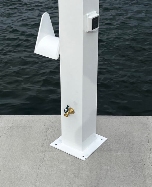 LARGE WATER & 30AMP ELECTRIC SHORE POWER PEDESTAL 36"H x 10"W x 10"D ...