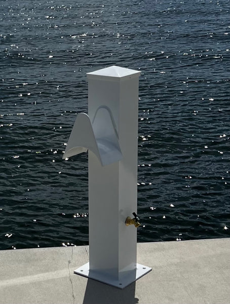 LARGE WATER & 30AMP ELECTRIC SHORE POWER PEDESTAL 36"H x 10"W x 10"D ...