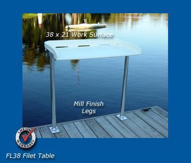 Fish Fillet Table FL38/FL-38 Cleaning Station – Marine Fiberglass Direct