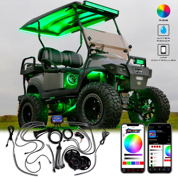 Ultimate Golf Cart Lighting Kit | Color Changing LED's | PlashLights ...