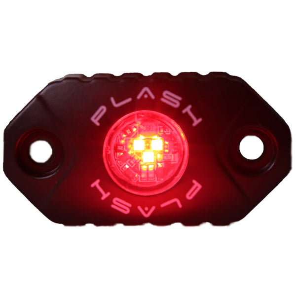 Red LED Rock Light | Surface Mounted | PlashLights – Marine Fiberglass ...
