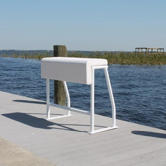 Aluminum Leaning Post 36"H x 32" W x 18" D - SLLP32 – Marine Fiberglass ...