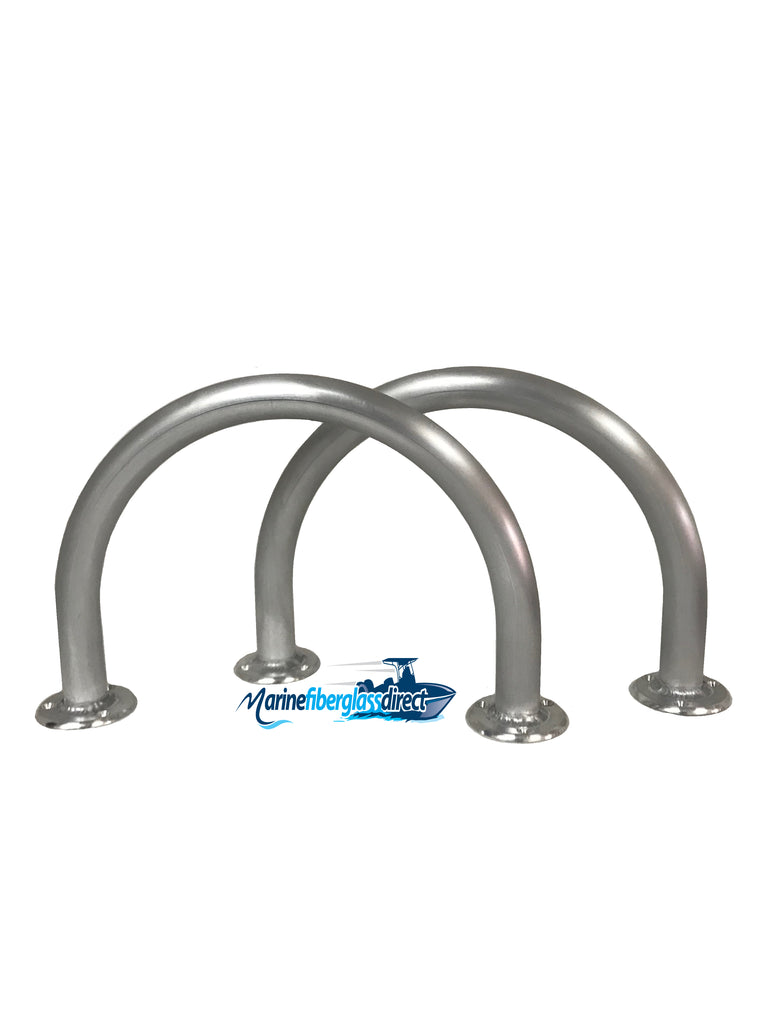 Two (2) Marine Dock & Boat 12" Handrails, Aluminum Grab Bar Handrail ...